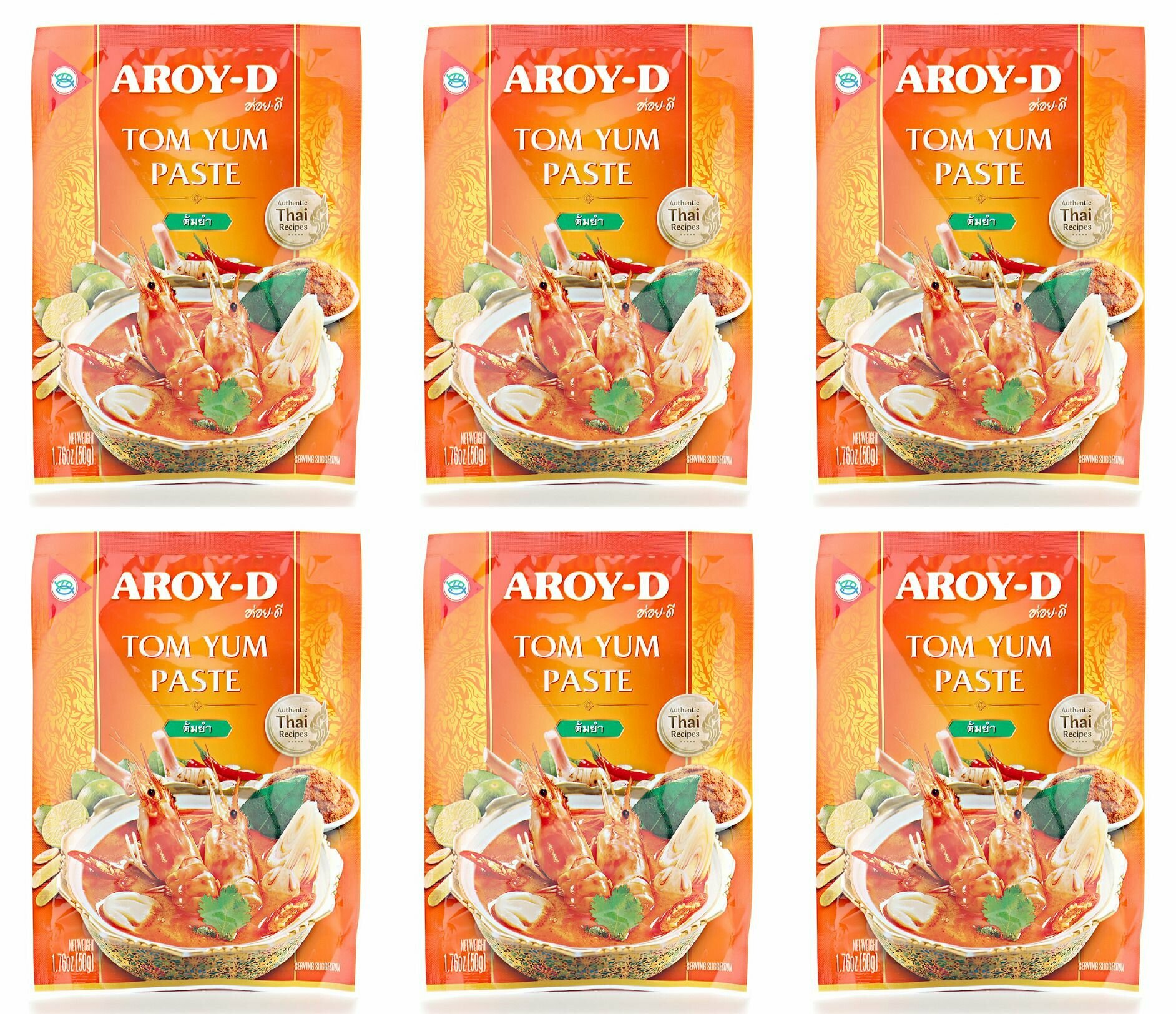 Aroy-D Паста Tom Yum, 50 г, 6 шт