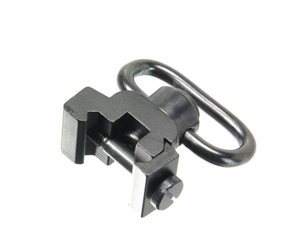 Антабка Veber 55A, для охоты, алюминий, сварное кольцо, надёжное крепление, чёрный