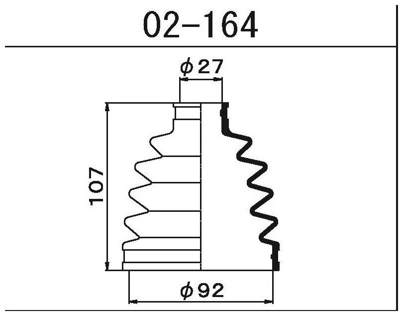 Пыльник шруса внешнего Maruichi 02-164