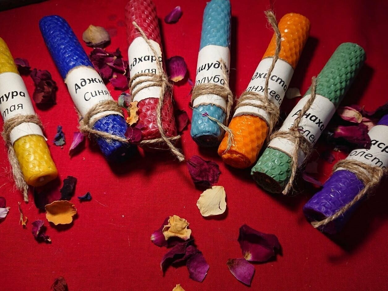Набор чакровых свечей 7 шт.