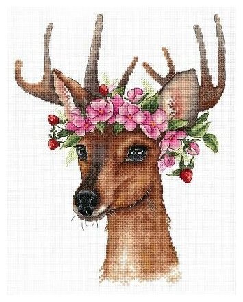 Набор для вышивки крестом Лесной олень МП Студия