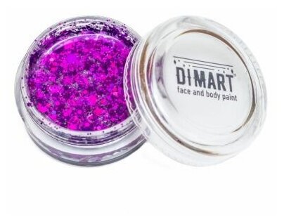 Крем-блёстки DIMART 10гр. "Фиолетовый перелив"