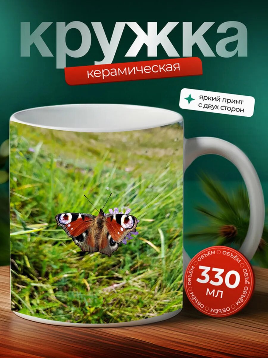 Кружка Павлиний глаз насекомое,