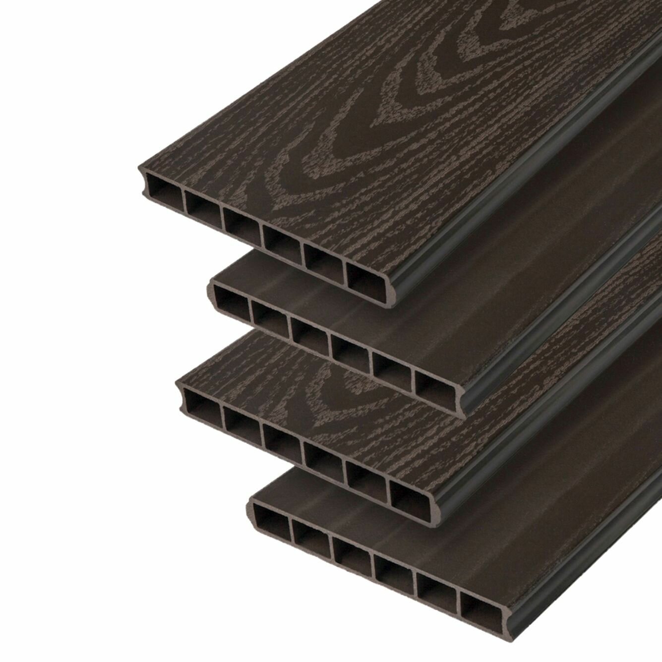 Грядочная доска из ДПК 0.75 м, 4 шт. (ВхШ: 22.5х3 см, цвет: венге)