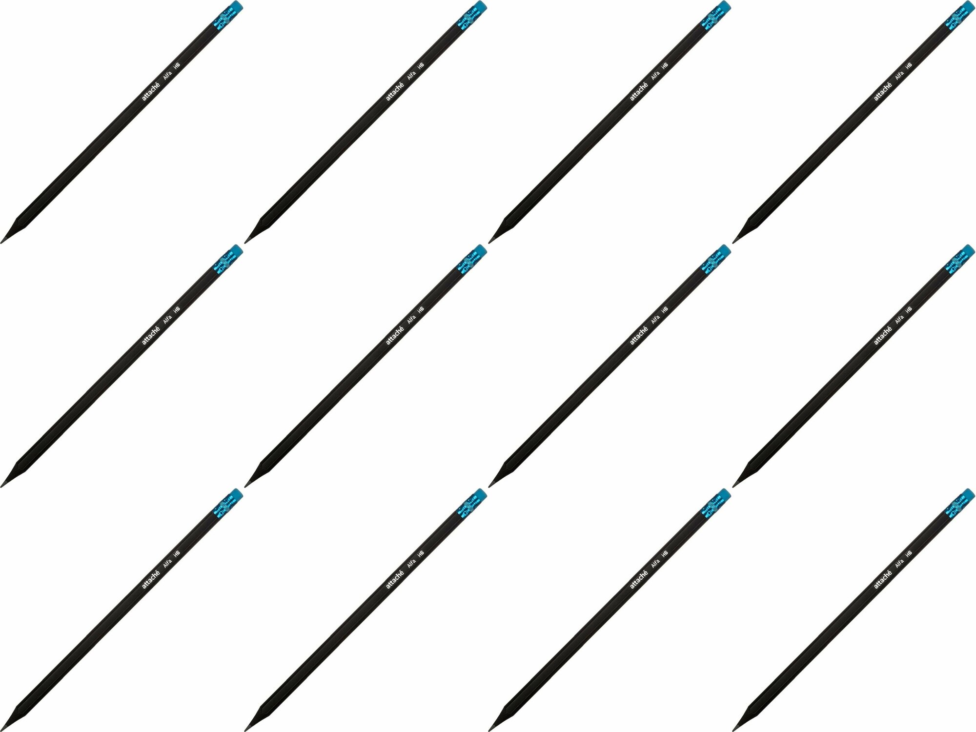 Attache Карандаш чернографитный Alfa HB, 12 шт