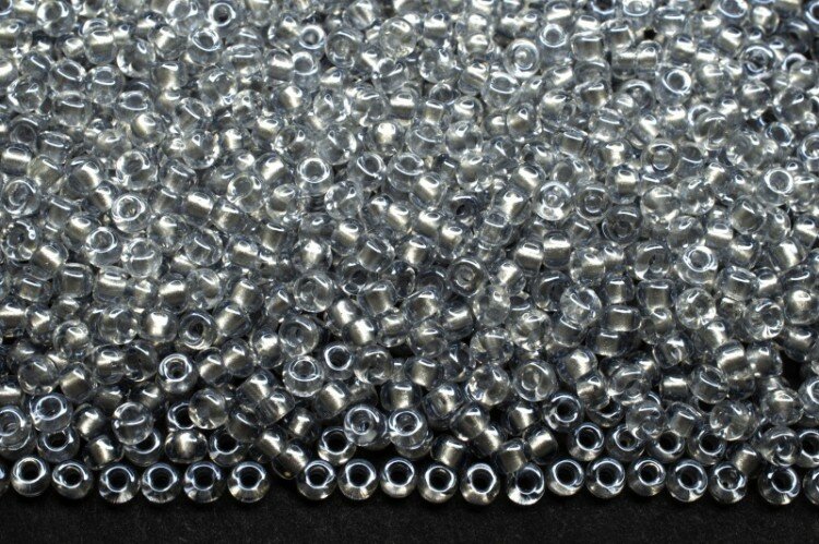 Бисер японский MIYUKI круглый 11/0 #0242 хрусталь/олово, окрашенный изнутри, 10 грамм
