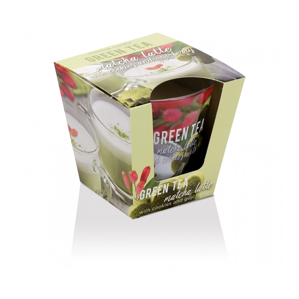 BARTEK Свеча в стакане 01 d. 9 х 7.5 см 115 г Зеленый чай пудинг/матча аромат