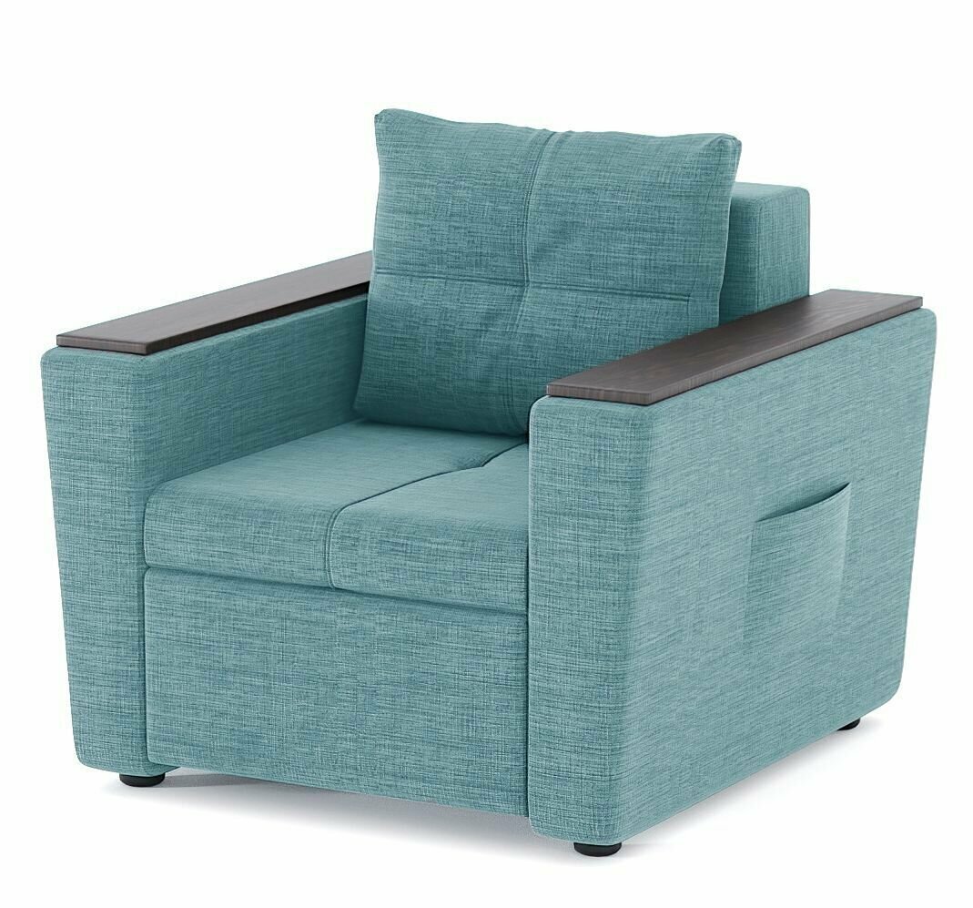 Кресло кровать раскладное для взрослых Дубай Майами еврокнижка, рогожка Дрим Азур