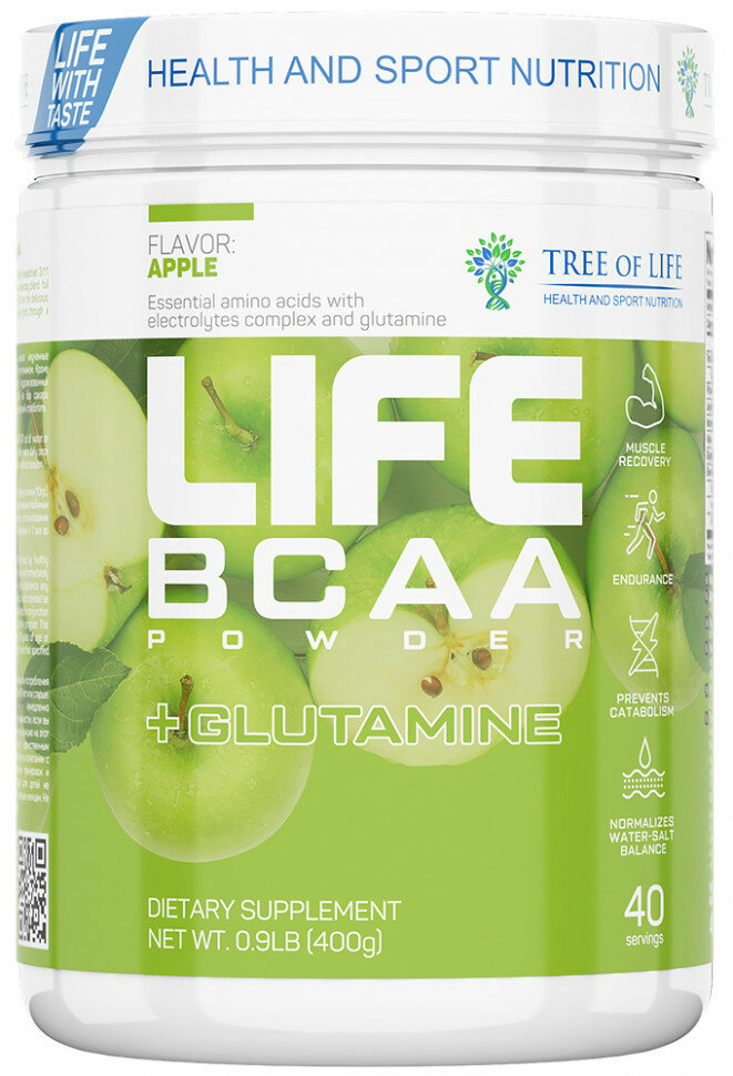 Tree of Life Life BCAA+Glutamine, 400 г (Арбуз)