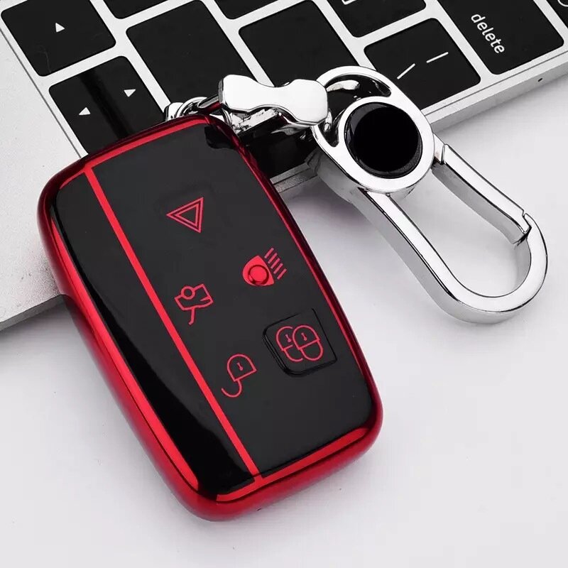 Чехол на ключ Land Rover / Ланд Ровер TPU red