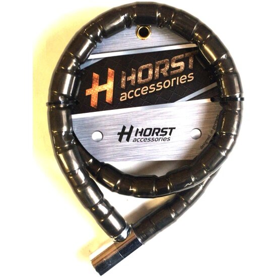 Замок велосипедный Horst 09-100257 22х1200мм на ключе черный