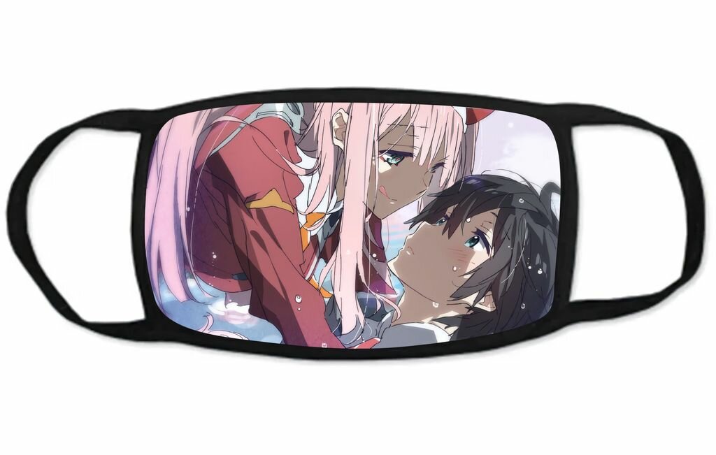 Маска на лицо Любимый во Франксе, Darling in the Franxx №9, Взрослая - 20 на 12, 5 см