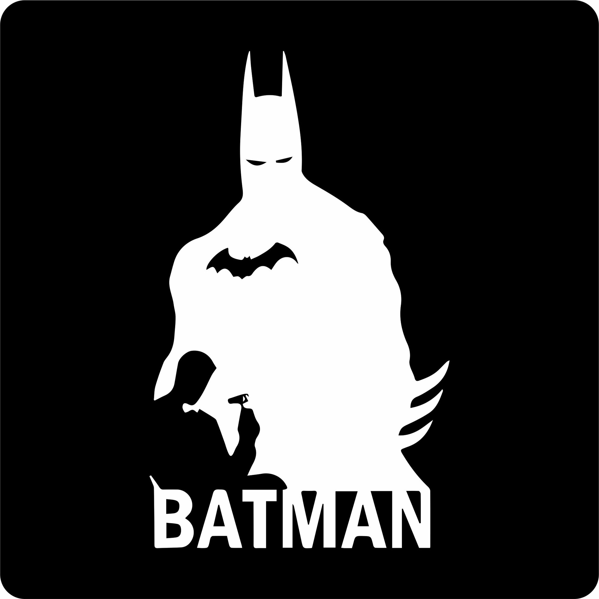 Наклейка на авто Бэтмен 25х15 см, KRASNIKOVA, наклейка тюнинг, на автомобиль, машину, прикольные