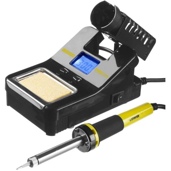 Цифровая паяльная станция Stayer 48Вт, 160-520°C, SP-50, 55370