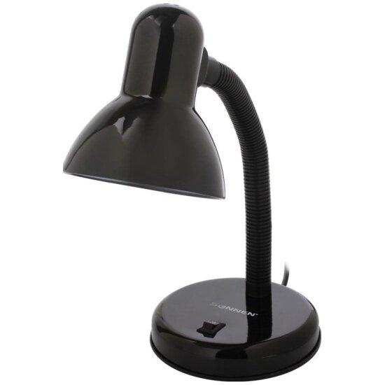 Настольная лампа Sonnen OU-203, на подставке, цоколь Е27, черный, 236676