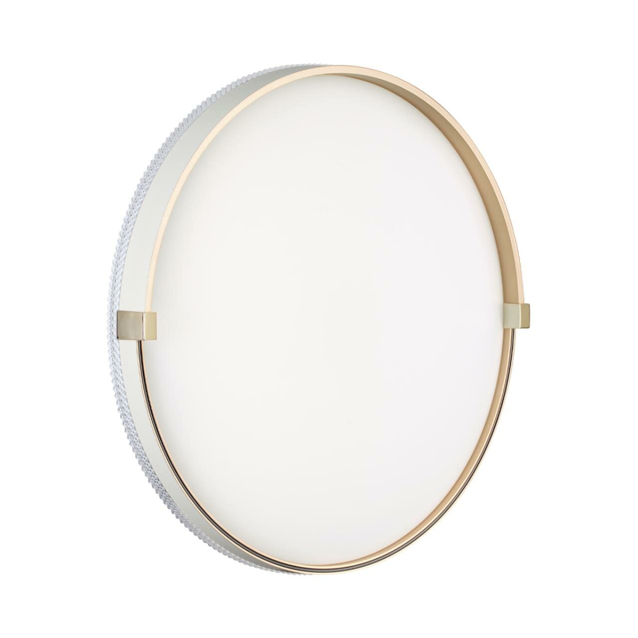 7646/DL PALE SN Светильник пластик/белый/золотой LED 48Вт 4000К D390 IP43 OLIDI WHITE