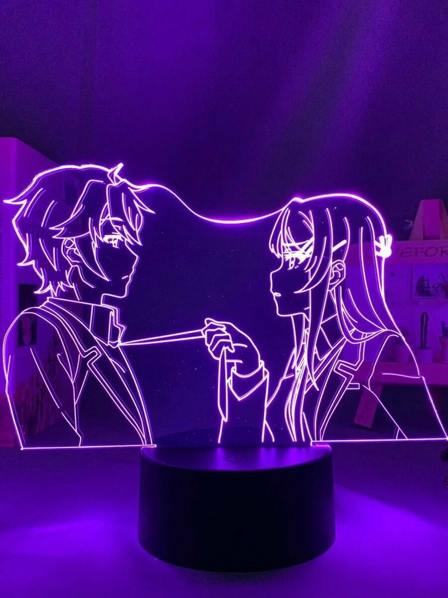 Ночник Аниме Этот глупый свин не понимает мечту девочки-зайки - Anime Bunny Girl. Подарок фанату аниме и манги — декор в комнату с любимыми персонажами, в стиле отаку и японской анимации.