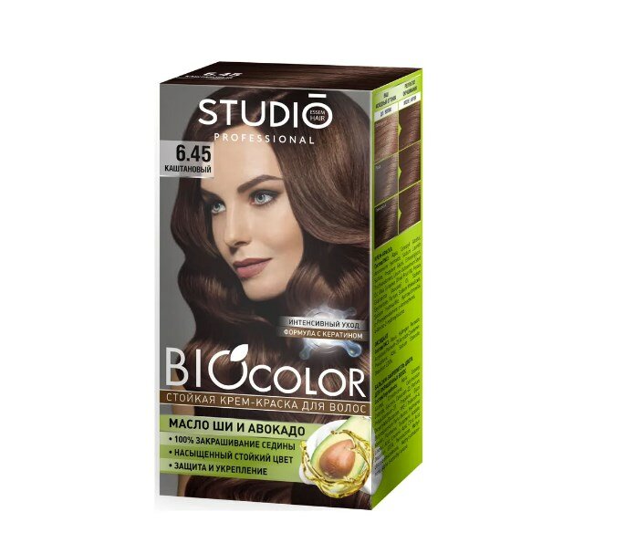 Краска для волос Biocolor, 6.45 Каштановый, 50/50/15мл