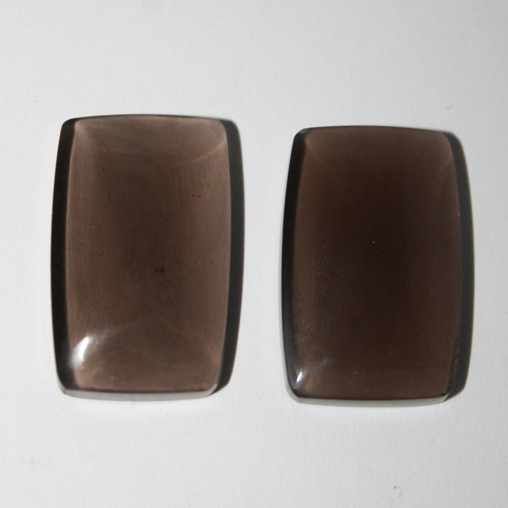 Обсидиан пара кабошонов, натуральный камень, 23х15х3 мм, Армения, "True Stones"