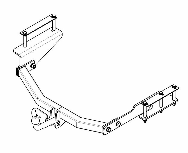 Фаркоп на SSANG YONG ACTYON SPORT (2007-2011, 2012) (без электрики, паспорт/сертификат в комплекте) Автос. SY 008
