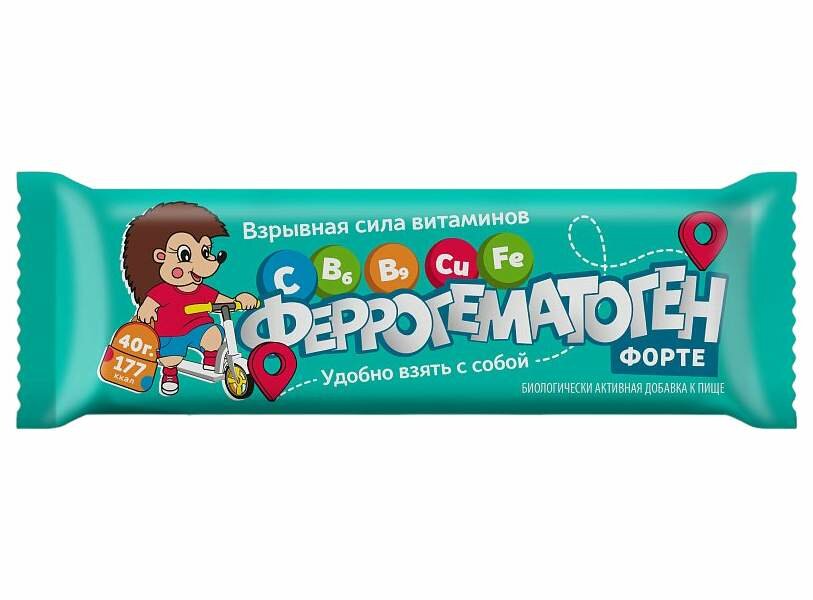 Феррогематоген форте пастилки жеват.40Г(БАД)