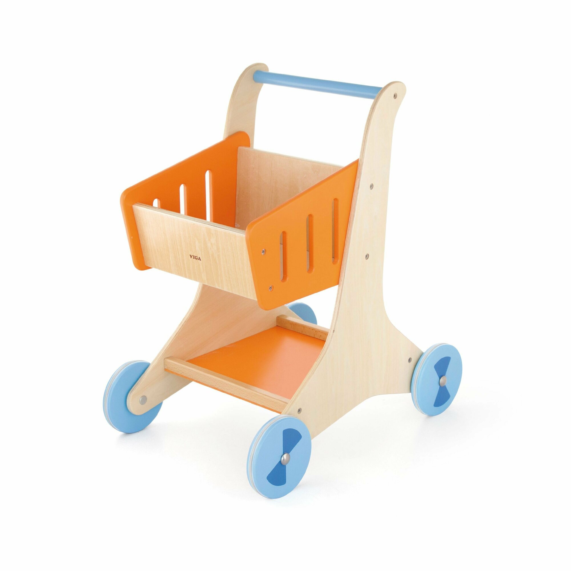 Развивающие игрушки из дерева Viga Toys Детские ходунки-каталка "Тележка для супермаркета"