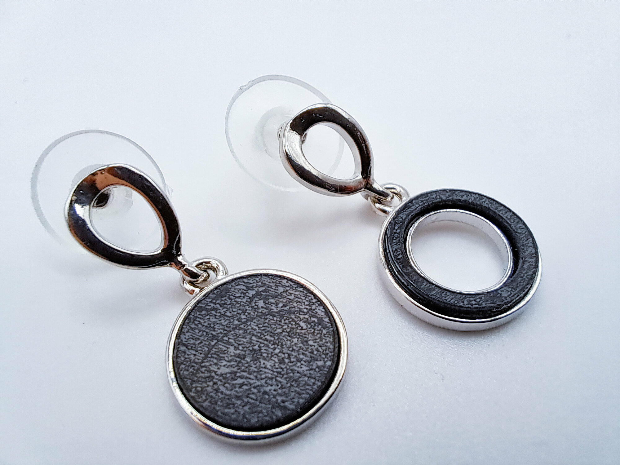 Серьги с подвесками, пусеты, керамика, акрил