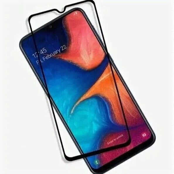 Защитная пленка "полное покрытие" для Samsung Galaxy A30 2019, SM A305/A505, силикон, черная, 2 шт.