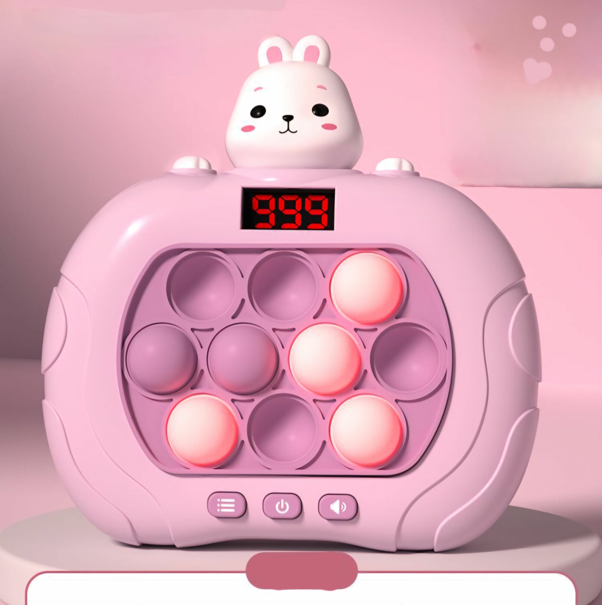 Игровая консоль поп ит, игрушка антистресс Зайка, 3 поколение