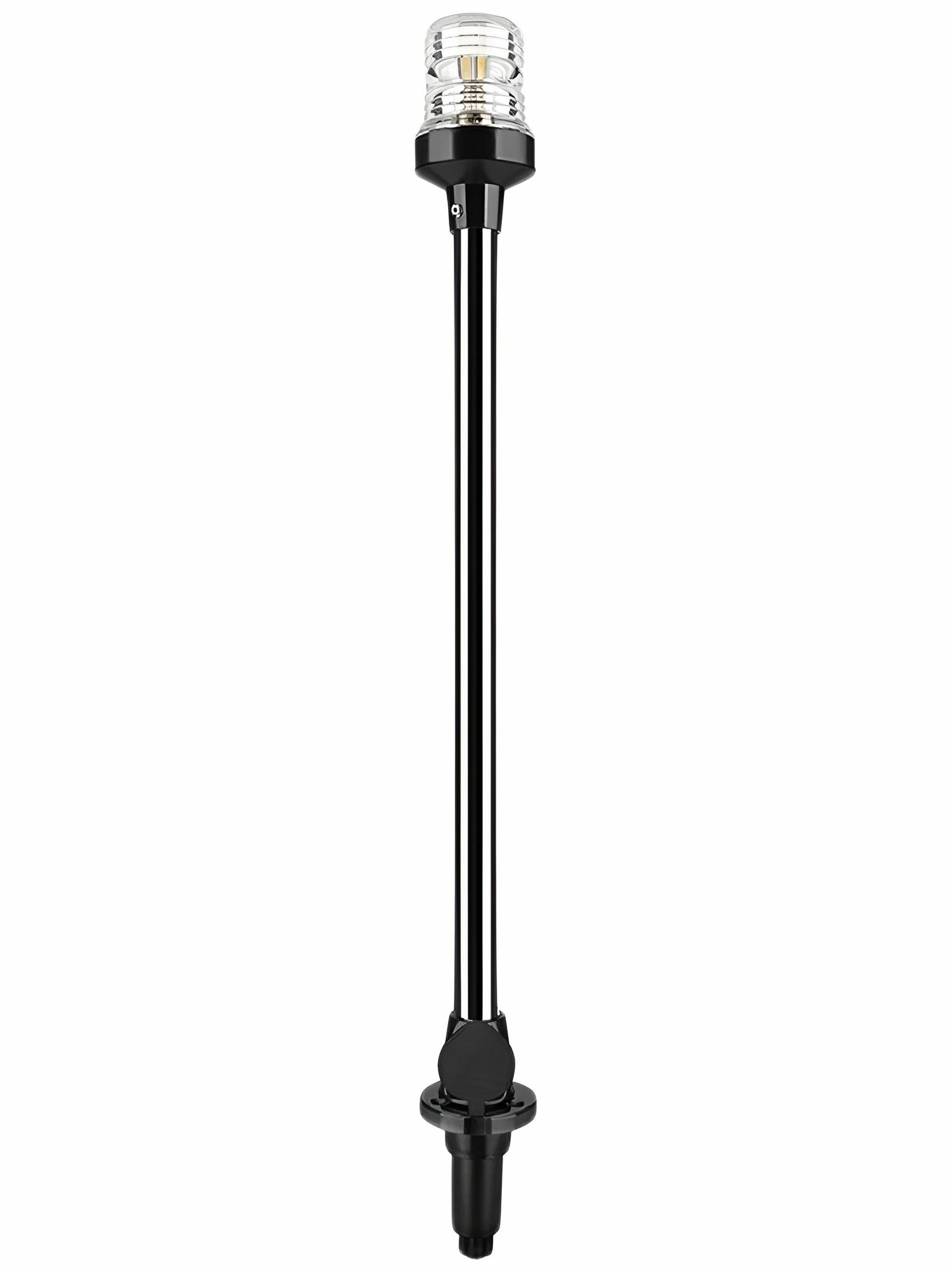 Светодиодный навигационный огонь круговой на стойке LM-011542-24B, 360, 12-24V, 2.5W, пластик, нержавеющая сталь + база