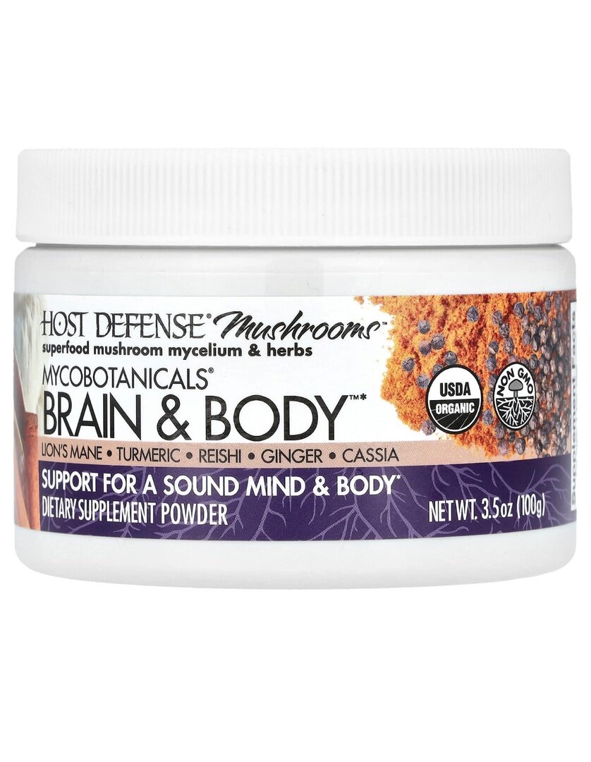 Host Defense Brain and Body смесь грибов для мозга и тела 100 гр
