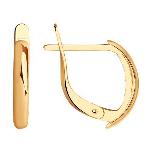 Серьги красное золото, 585 проба