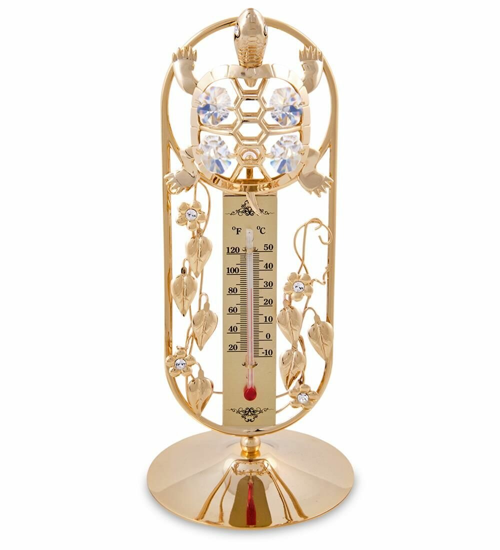 Фигурка термометр Черепаха A971475 Crystal Temptations, Металл, кристалл