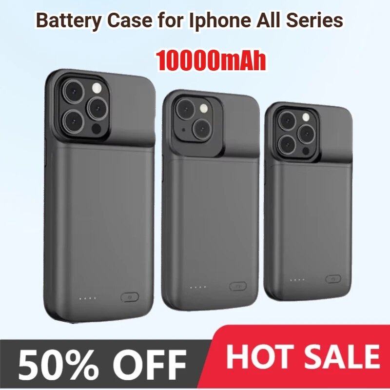 Чехол-аккумулятор емкостью 10000 мАч для Iphone 12 11 14 13 15 16 Pro Max Mini Power Bank, чехол для зарядного устройства для IPhone XS Max XR 7 8 Plus SE3 SE2 For 16 pro max