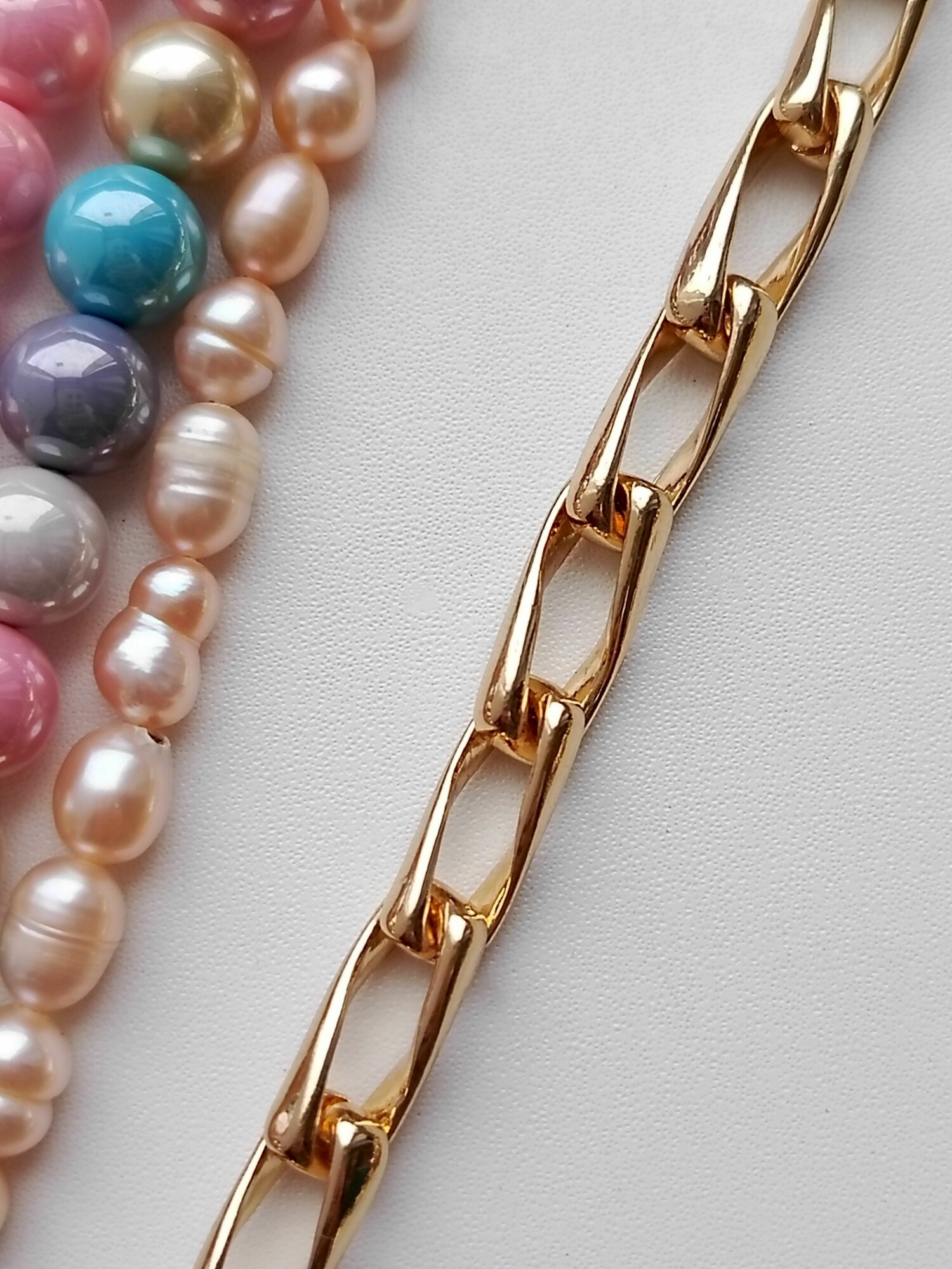 Цепь для рукоделия с крупными звеньями. 0.5 м. Латунь, позолота. Корейская фурнитура для бижутерии, украшений