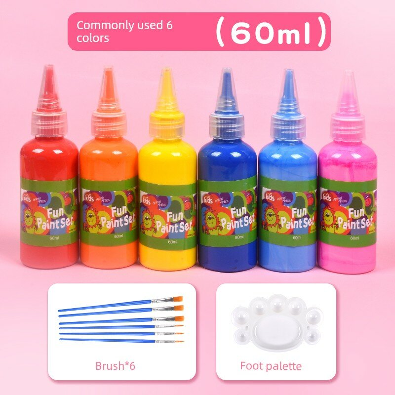 Детская моющаяся краска для рисования в детском саду, граффити, рисования пальчиками, нетоксичная акварель, гуашь,