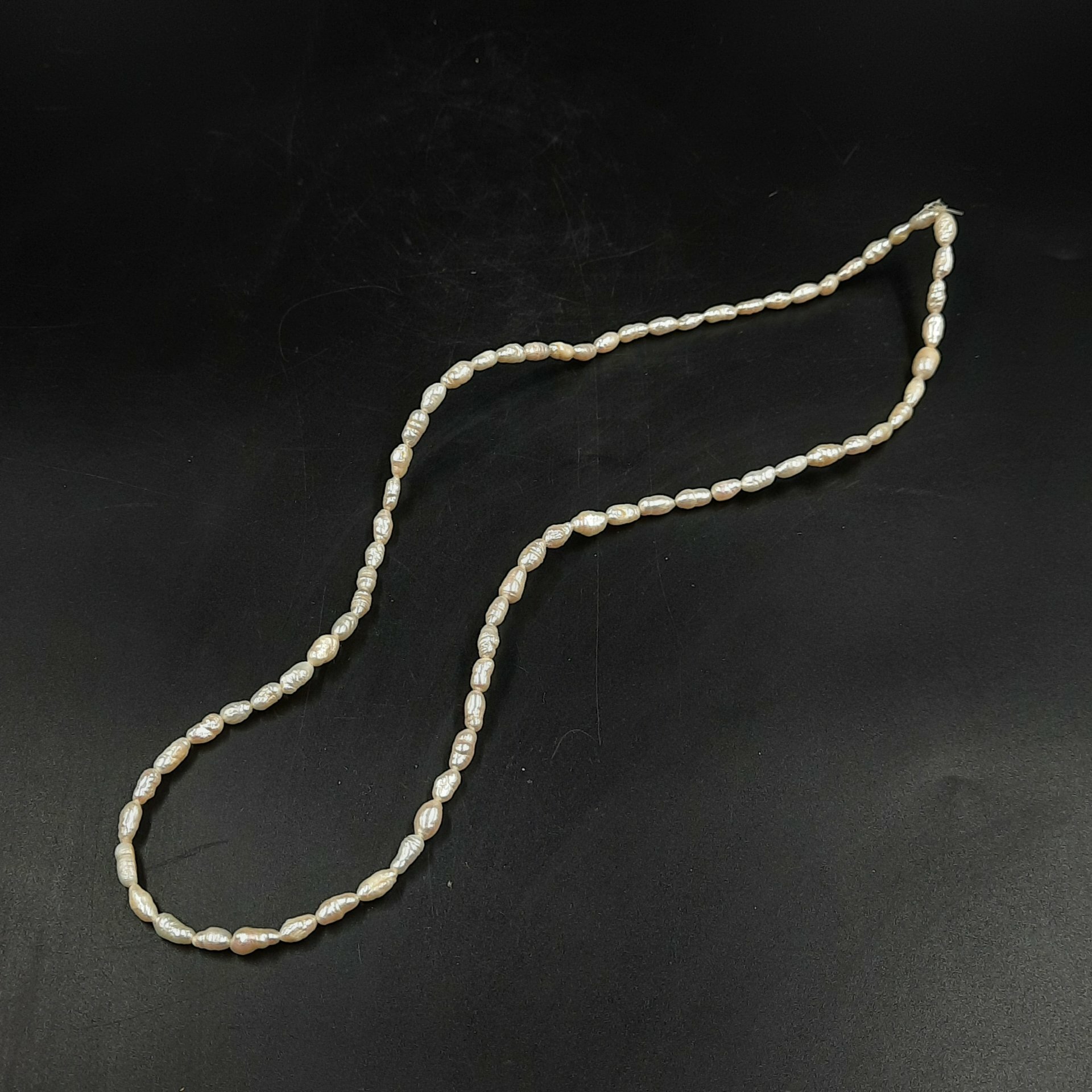 Бусы винтажные с бусинами различных форм, жемчуг, леска, СССР, 1970-1990 гг.