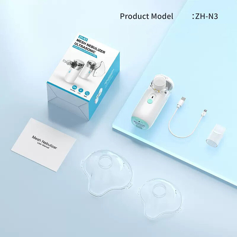 Новый перезаряжаемый ультразвуковой портативный микросетевой небулайзер для домашнего использования, для взрослых и детей.