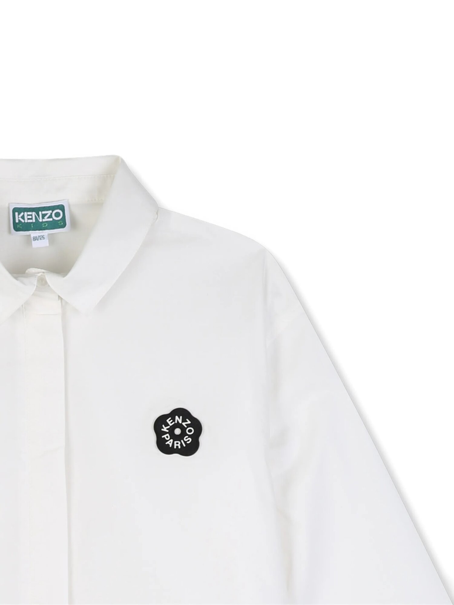 Рубашка KENZO Boke Flower logo-patch shirt, размер 5 лет, белый — фото 1