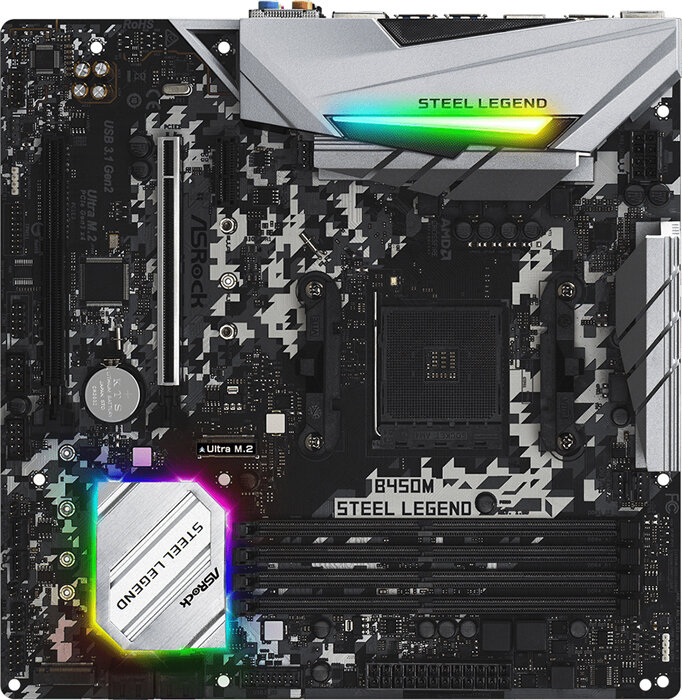 Материнская плата Asrock B450M STEEL LEGEND AM4