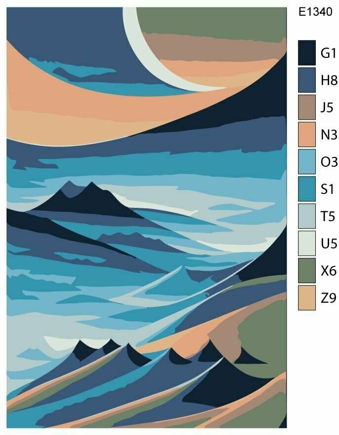 Детская картина по номерам E1340 "Красочные сквозняки" 20x30