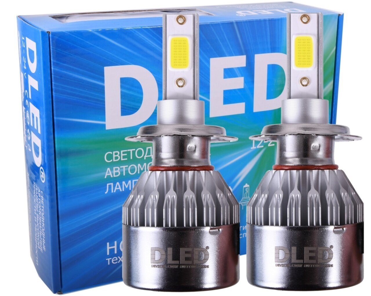 Светодиодные автомобильные лампы STAR H7 DLED C6 3000K желтый (2шт)