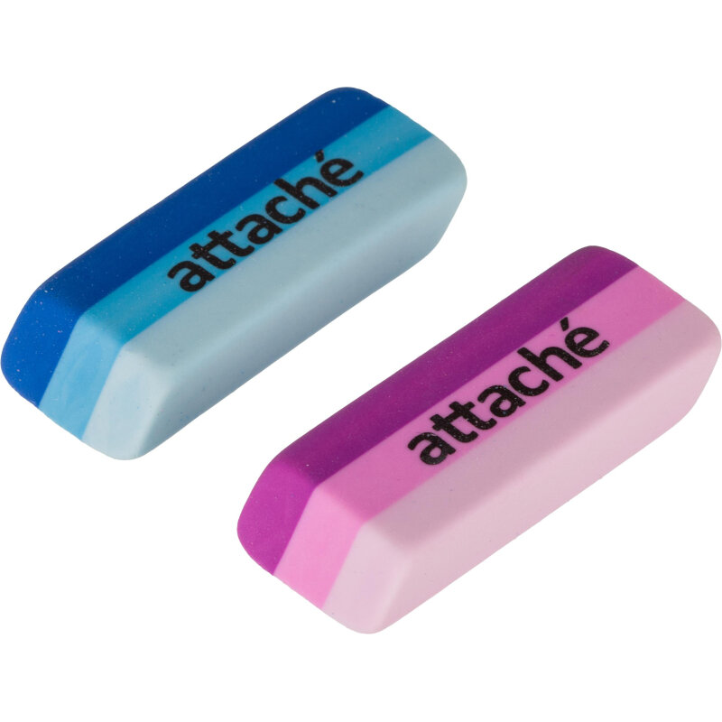 Ластик Attache прямоуг. скош, 19x мм, термопл. каучук, ассорти