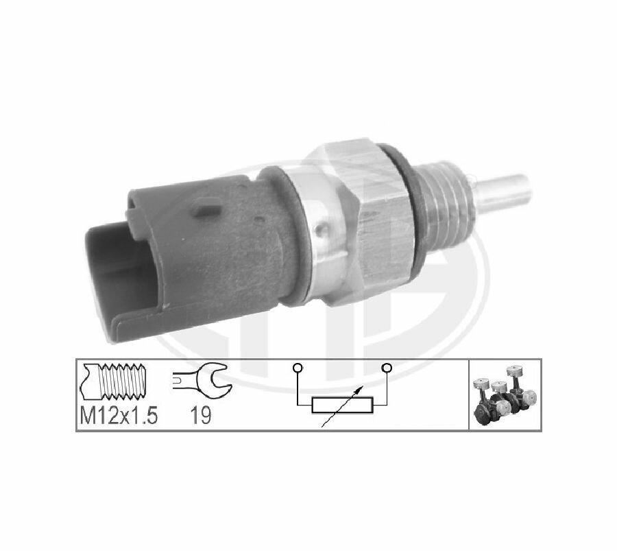 Датчик, температура ОЖ CITROEN C4, PEUGEOT 307/407, ERA, 330624