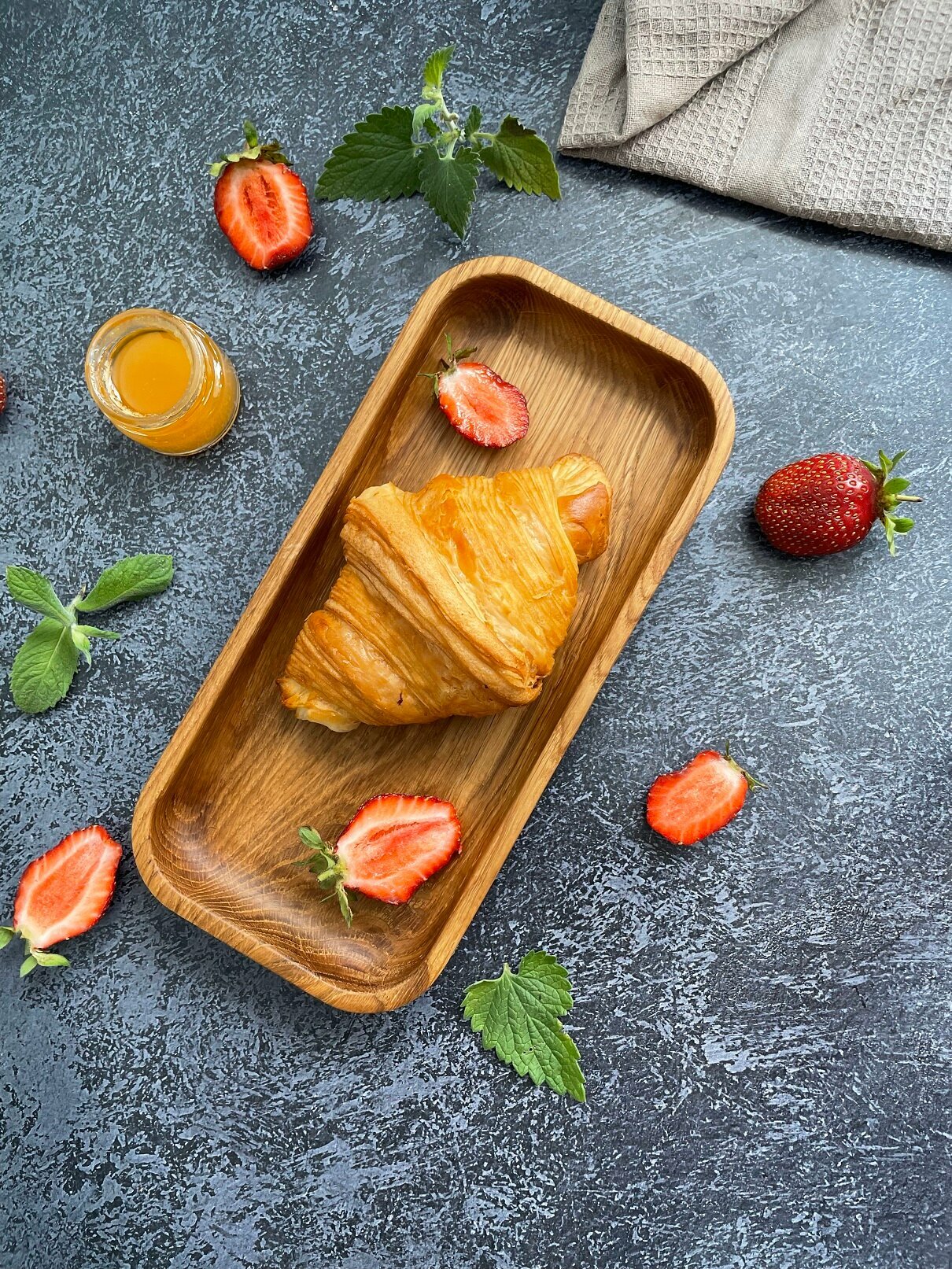 Деревянный поднос tikorro из дуба, 24х11х2,8 см