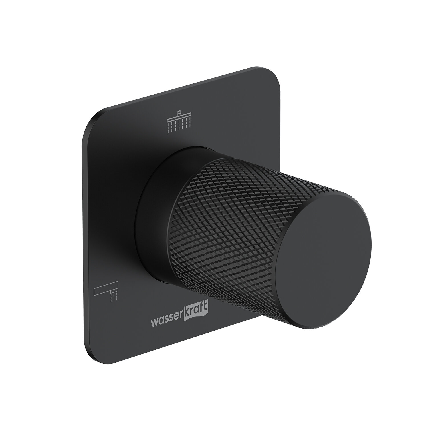 Переключатель для встраиваемого смесителя на 3 выхода WasserKRAFT A300, черный