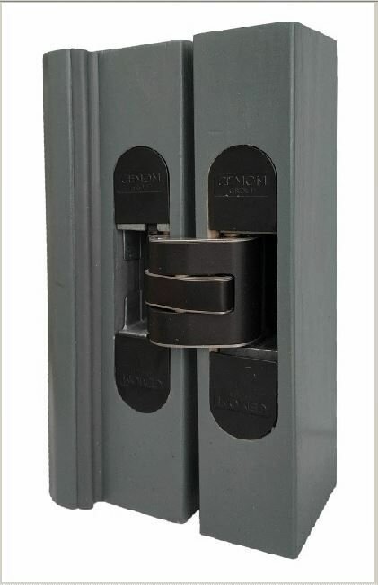 Скрытая узкая петля 120x27 мм, черная