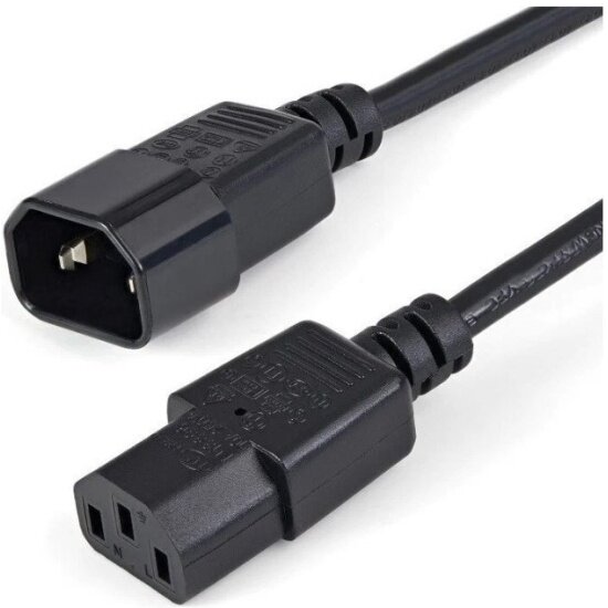 Кабель питания Filum FL-PC10-C13-C14-1.2M С13- C14, 3х0.75мм, 220В, 10A, чёрный, 1.2 м. (FL-PC10-C13-C14-1.2M)