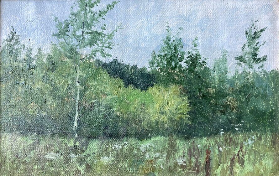 ART-Salon at Oktyabrskaya картина "Ярский пейзаж", 15х22см; картон, масло; авторская работа