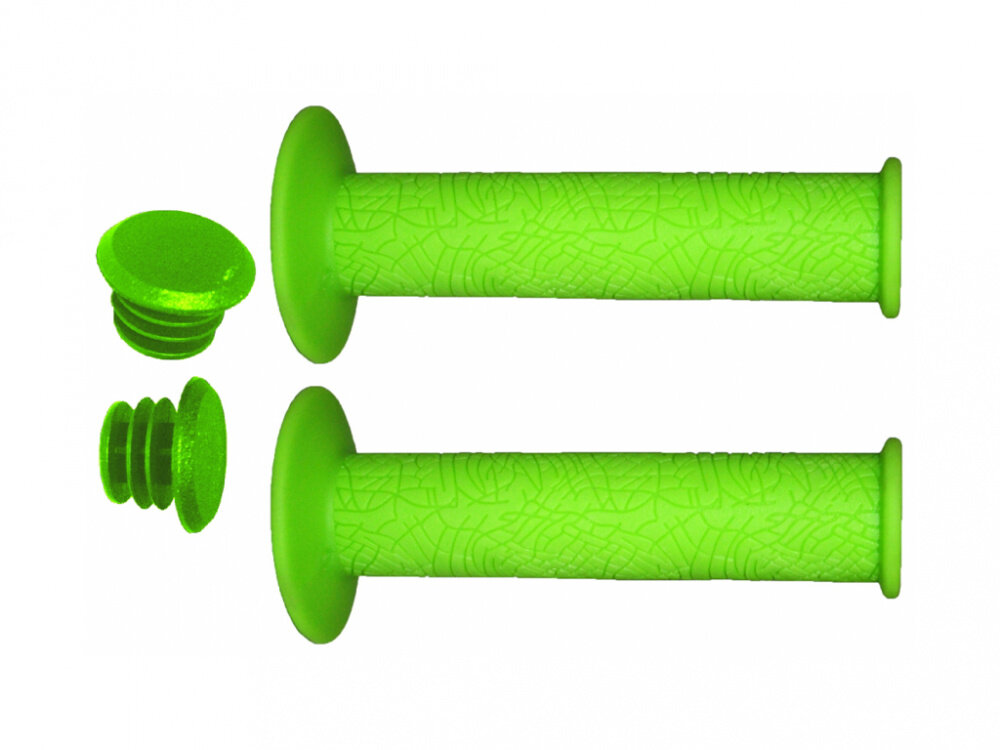 Ручки руля (грипсы) H-G 60, резиновые 120мм, зеленые (пара)